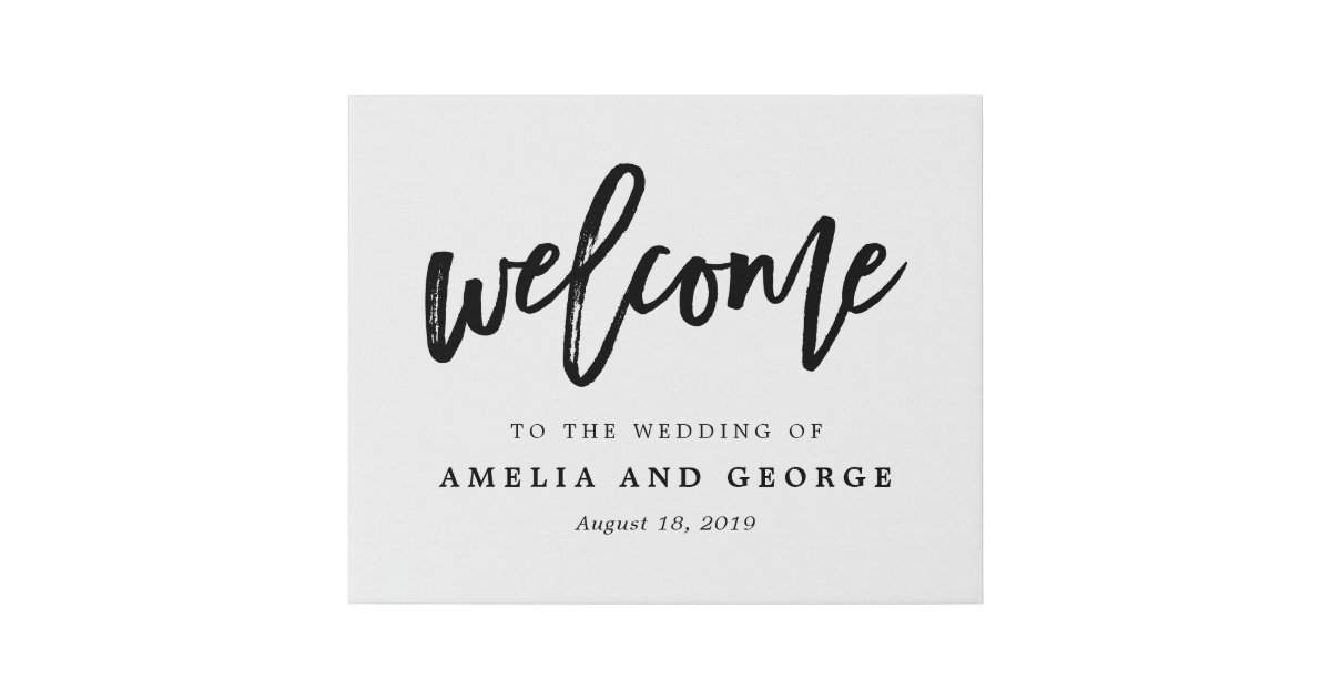EDITABLE COLOR Welcome Sign Brushed Charm | Zazzle.com