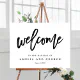 EDITABLE COLOR Welcome Sign Brushed Charm | Zazzle