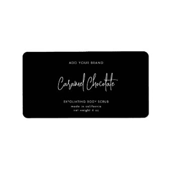 Editable Colors Script Minimalist Product Label | Zazzle