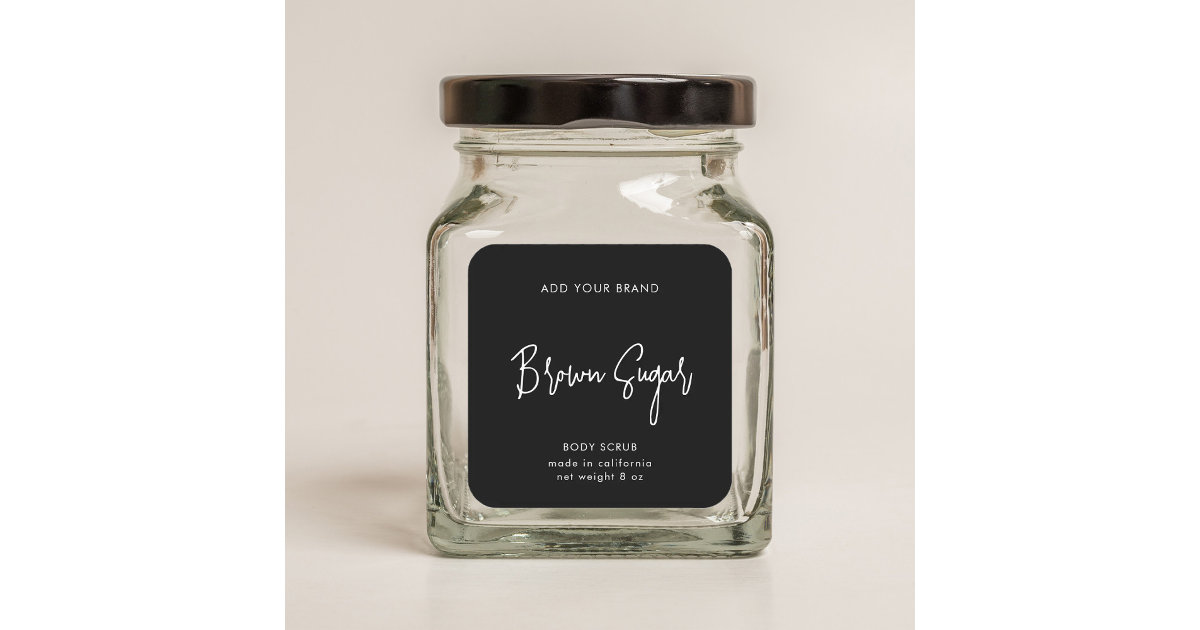 Editable Colors Script Minimalist Product Label | Zazzle