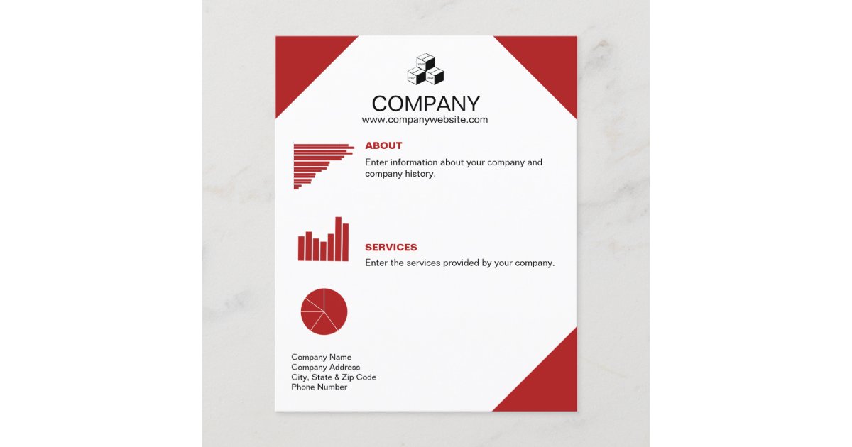 Editable Company Logo Flyer | Zazzle