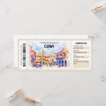 Editable Cuba Plane Boarding Pass Ticket Invitation | Zazzle