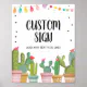Editable Custom Fiesta Cactus Succulent Table Sign | Zazzle
