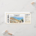 Editable Cyprus Plane ticket, Cyprus Trip Invitation | Zazzle
