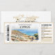 Editable Cyprus Plane ticket, Cyprus Trip Invitation | Zazzle