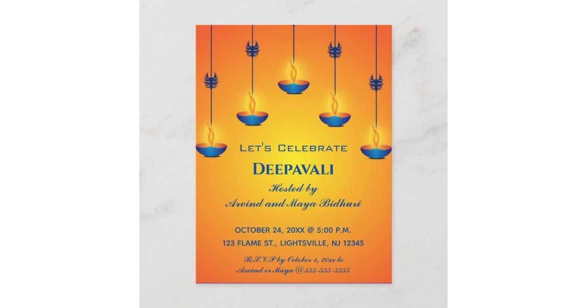 Editable Deepavali Invitation | Zazzle