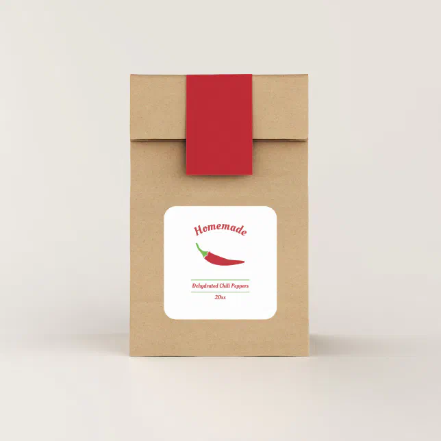 Editable Dehydrated Chili Peppers Label Sticker | Zazzle