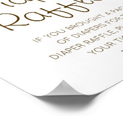 Editable Diaper Raffle Baby Shower Sign Printed | Zazzle