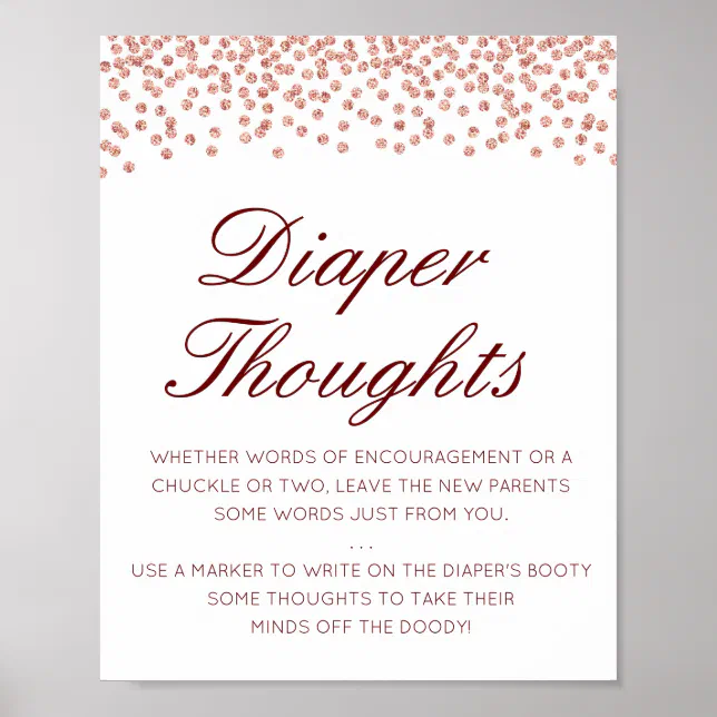 Editable Diaper Thoughts Sign, Late Night Diaper P Poster | Zazzle