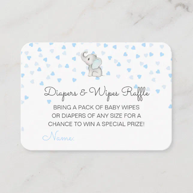 Editable Diapers Wipes Raffle Baby Shower Inserts | Zazzle