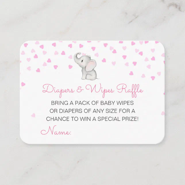 Editable Diapers Wipes Raffle Baby Shower Inserts | Zazzle