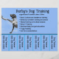 Editable Dog Trainer Phone Number Flyer | Zazzle
