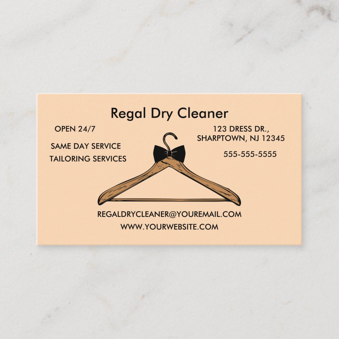 Editable Dry Cleaning Business Card | Zazzle