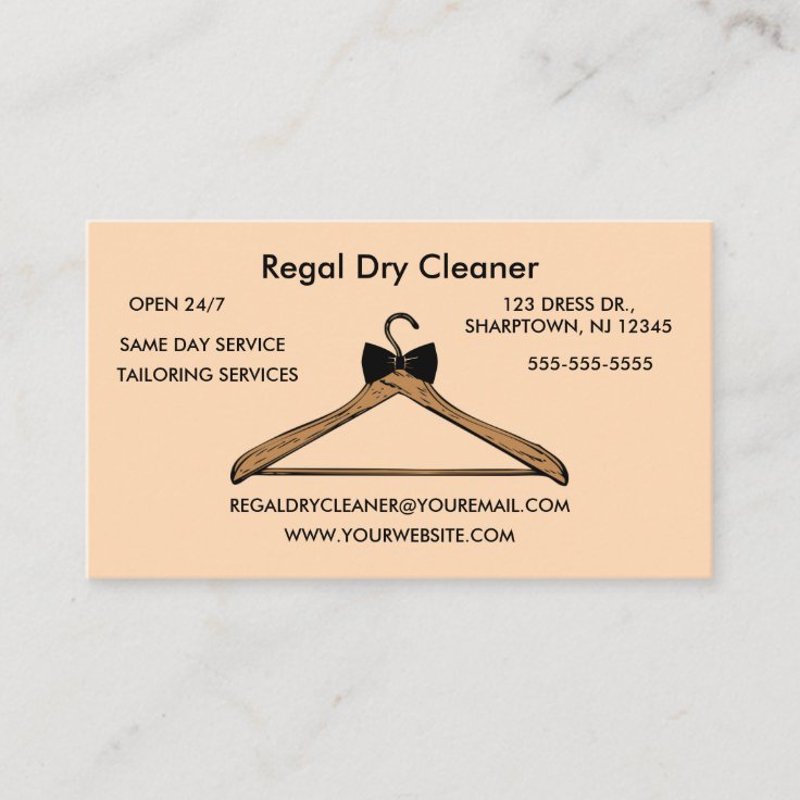 Editable Dry Cleaning Business Card | Zazzle