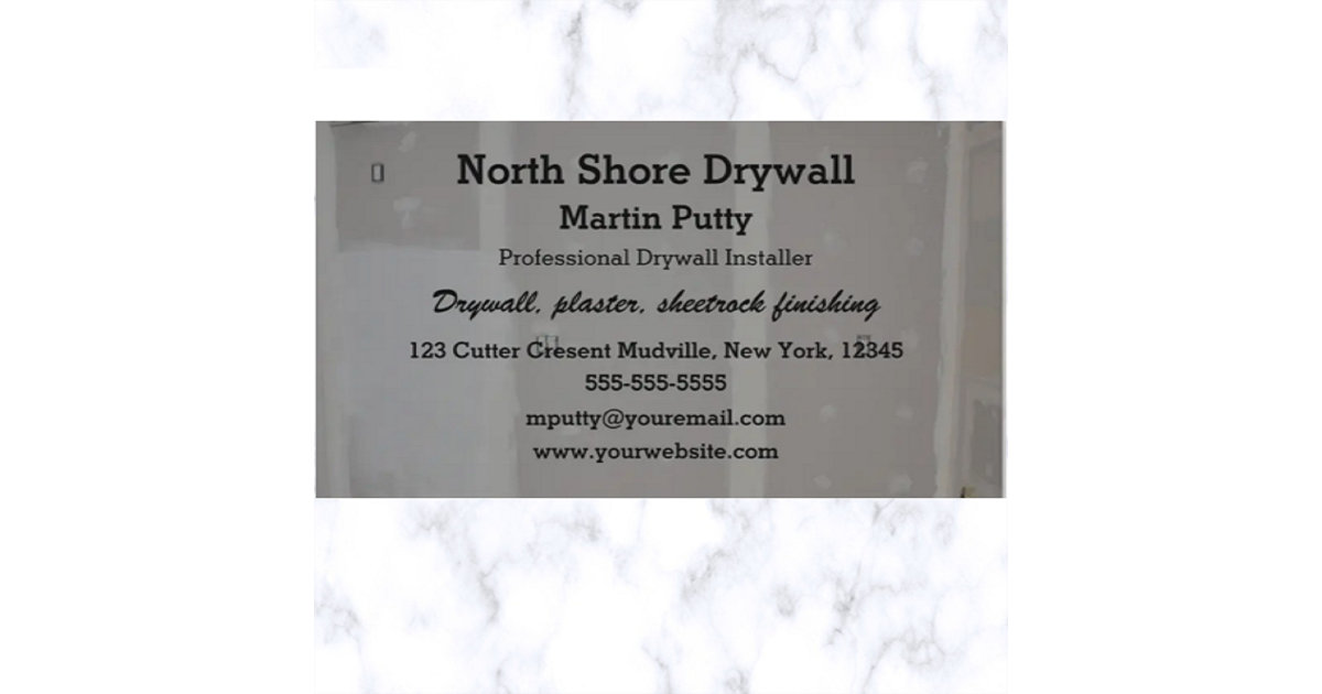 Editable Drywall Plaster Sheetrock Finishing Business Card | Zazzle
