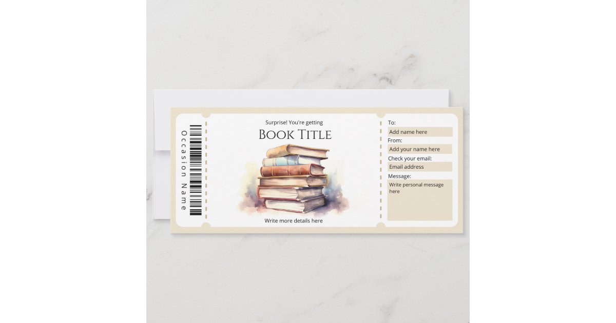 Editable E-Book Gift Certificate Template | Zazzle