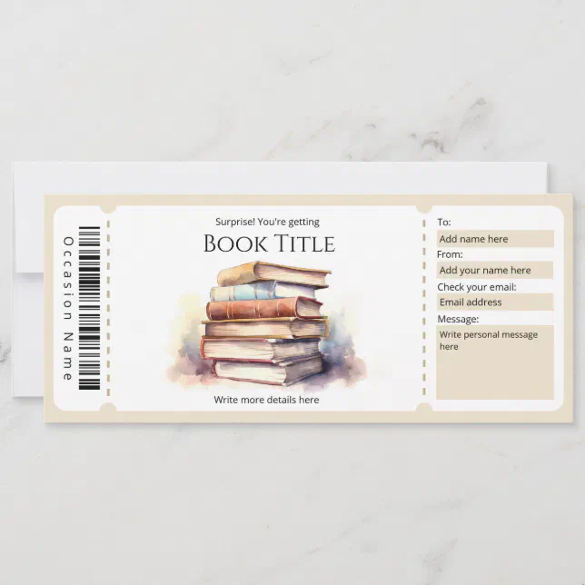 Editable E-Book Gift Certificate Template | Zazzle