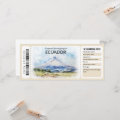 Editable Ecuador Plane ticket, Ecuador Trip Invitation | Zazzle