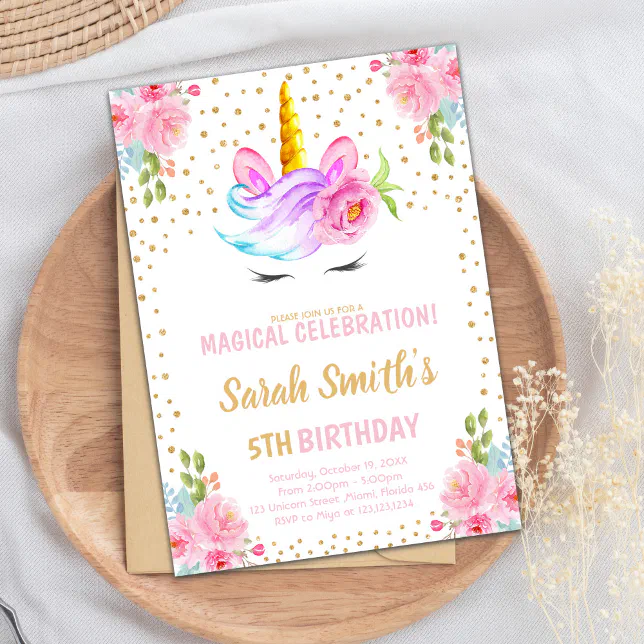 Editable Fantasy Invitation with Sparkles | Zazzle