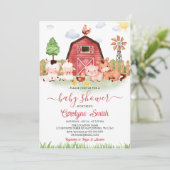 Editable Farm Animals Baby Shower Invitation | Zazzle