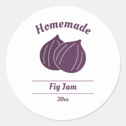 Editable Fig Jam Label Sticker | Zazzle