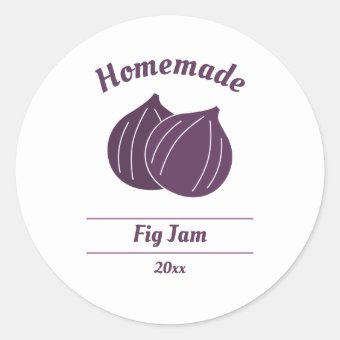 Editable Fig Jam Label Sticker | Zazzle