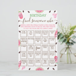 Editable Find Someone Who Game Bingo game | Zazzle