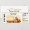 Editable Florence Plane ticket, Italy Trip Invitation | Zazzle