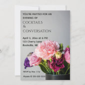 Editable Flowers Cocktails and Conversation Invitation | Zazzle