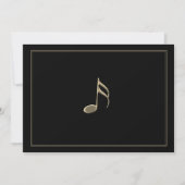 Editable Formal Black Gold Music Note Gold Border Card | Zazzle