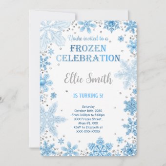 Editable Frozen Birthday Invitation | Zazzle