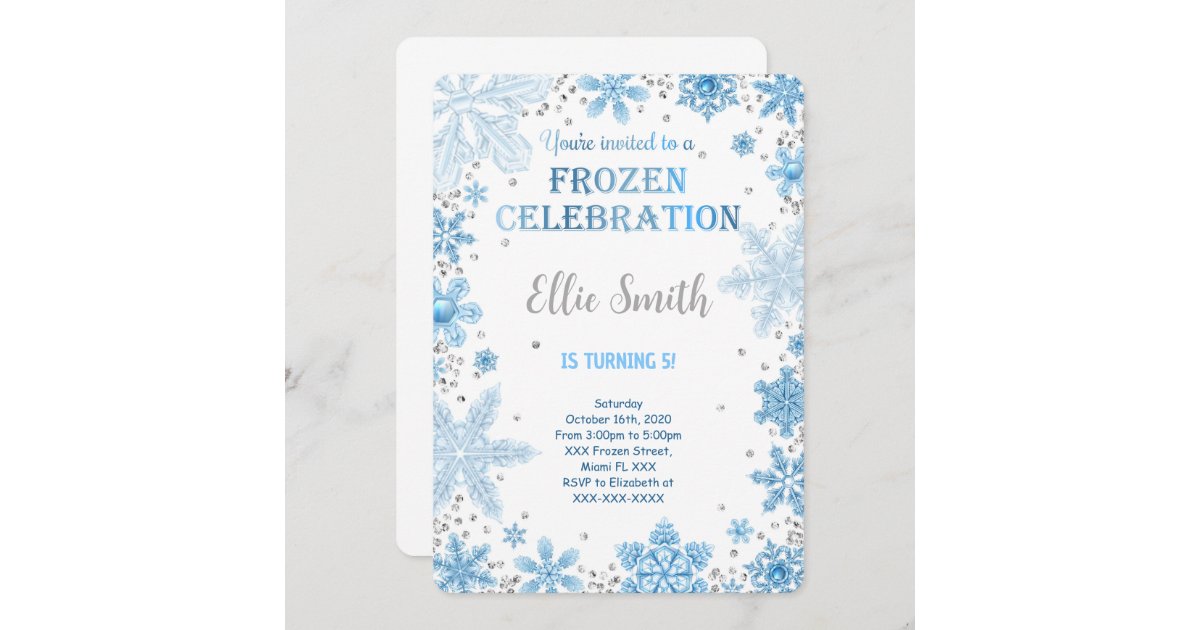 Editable Frozen Birthday Invitation | Zazzle