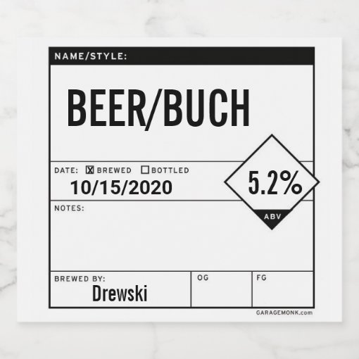 Editable Generic Beer Bottle Label Stickers | Zazzle