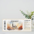 Editable Germany Plane ticket, Germany Trip Invitation | Zazzle