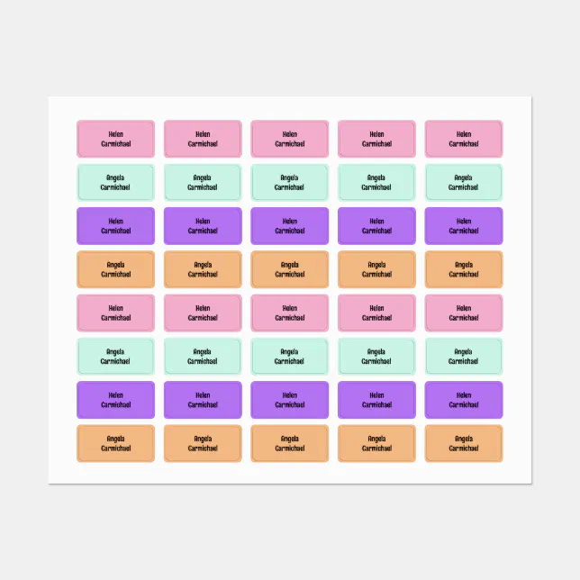 Editable Girls Clothing Labels | Zazzle
