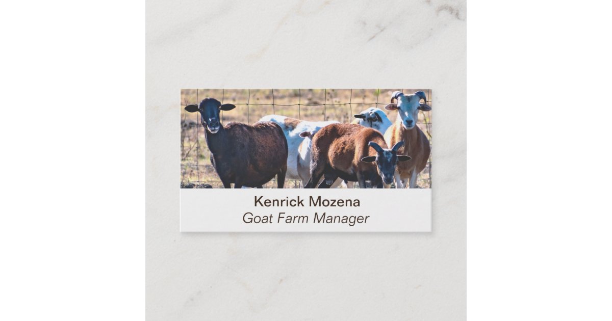 Editable Goat Farmer Butcher Business Card | Zazzle