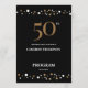 Editable Gold and Black confetti 50th birthday Program | Zazzle