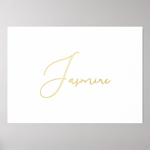 Editable Gold Calligraphy Text | Names Foil Prints | Zazzle