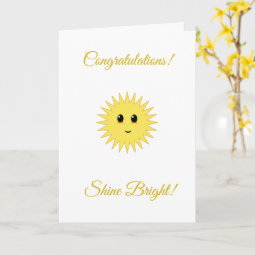 Editable Golden Congratulations Shine Bright Card | Zazzle