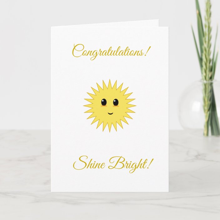 Editable Golden Congratulations Shine Bright Card | Zazzle.com