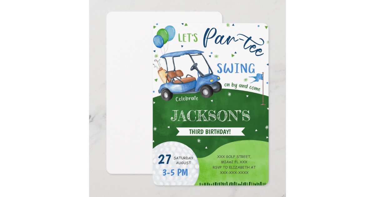 Editable Golf Birthday Invitation | Zazzle