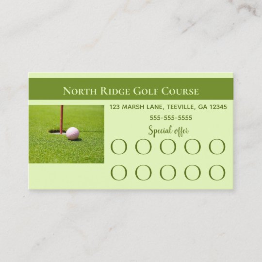 Editable Golf Loyalty Card | Zazzle.com