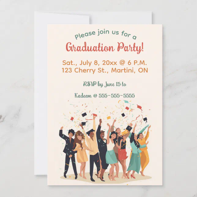 Editable Graduation Party Invitation | Zazzle