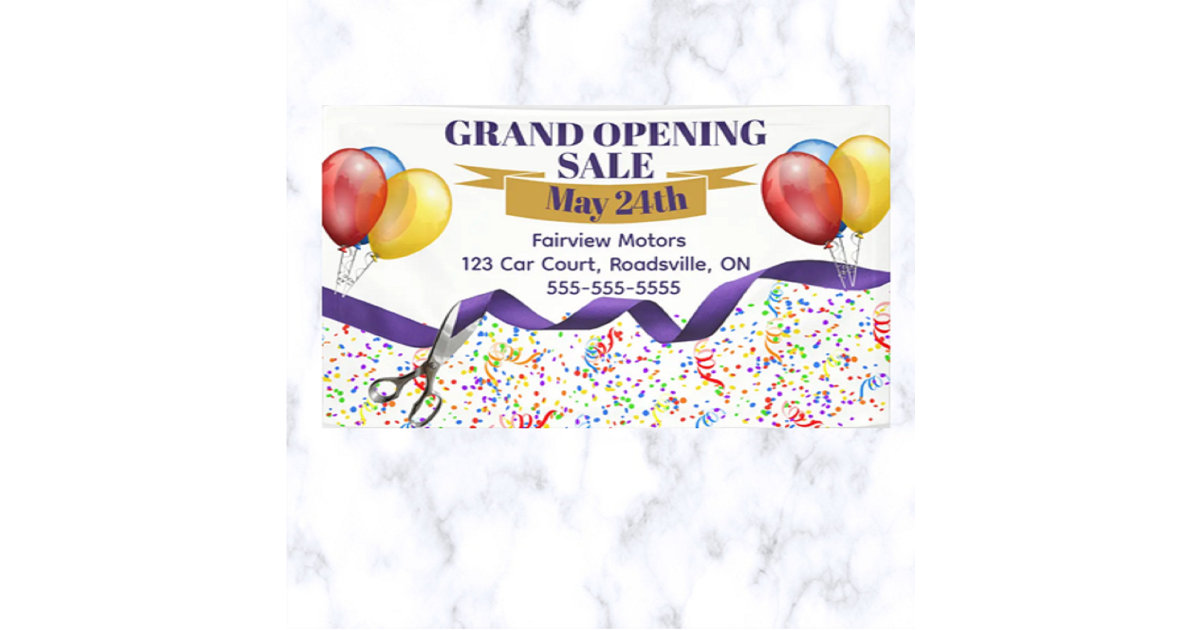 Editable Grand Opening Sale Banner | Zazzle