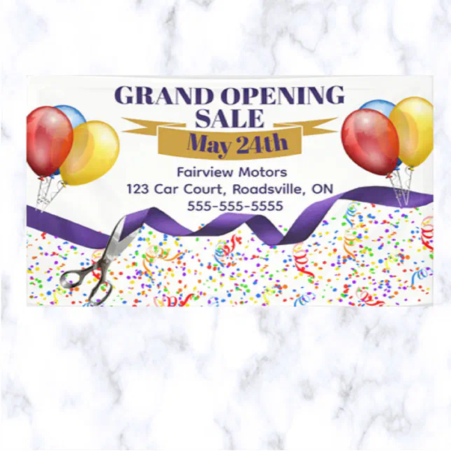 Editable Grand Opening Sale Banner | Zazzle