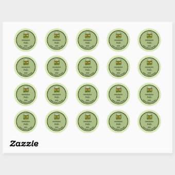 Editable Green Polka Dot Pickles Label Stickers | Zazzle