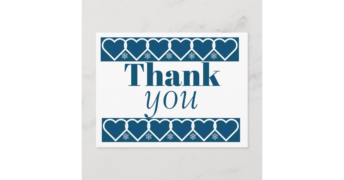 Editable Holiday Christmas Thank You Postcard | Zazzle