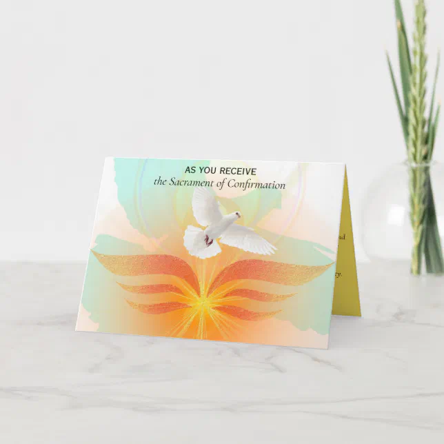 Editable Holy Spirit Sacrament of Confirmation Card | Zazzle