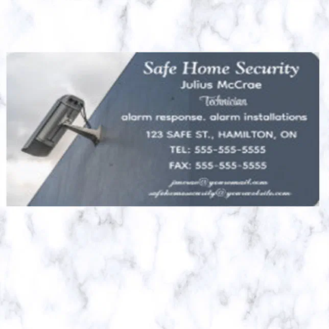 Editable Home Security Business Card | Zazzle