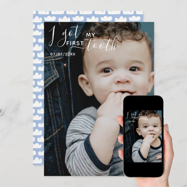 Editable I got my first tooth card | Zazzle